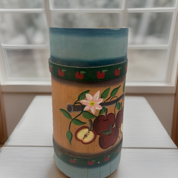 Kitchen | Vintage Wooden Hand Painted Country Farm Apple Butter Churn ...
